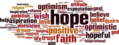 Hope word cloud stock vector. Illustration of help, faith - 285095338