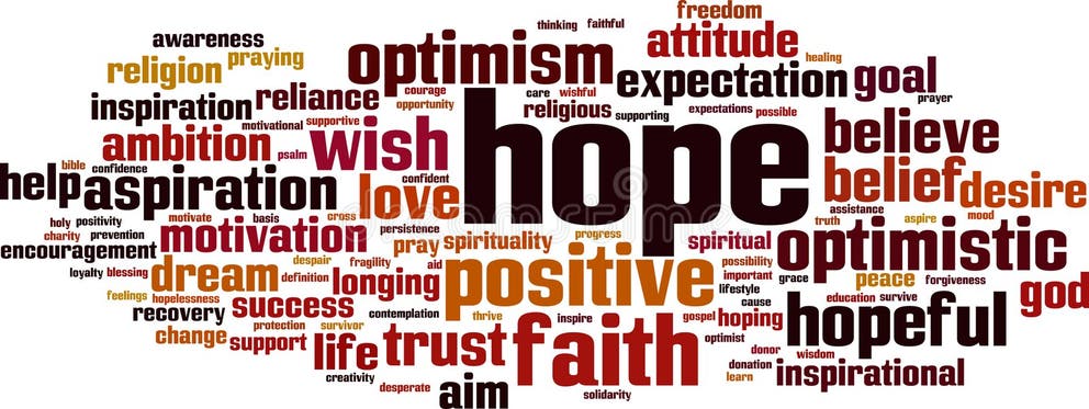 Hope word cloud stock vector. Illustration of help, faith - 285095338
