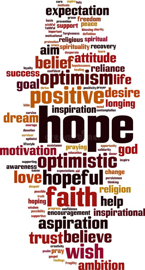 Hope word cloud stock vector. Illustration of hoping - 161626914