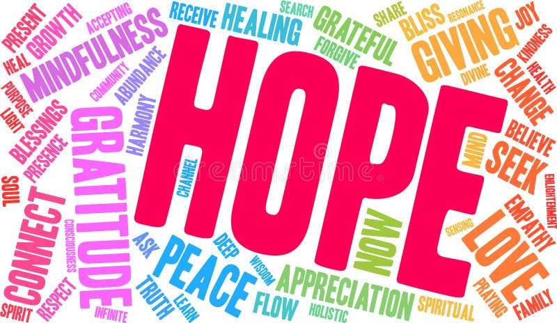 Hope Word Cloud stock vector. Illustration of change - 102179757