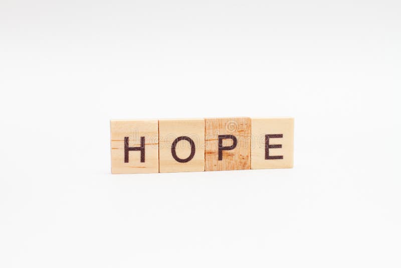 HOPE Words on Wooden Blocks. Optimism Concept Stock Image - Image of ...