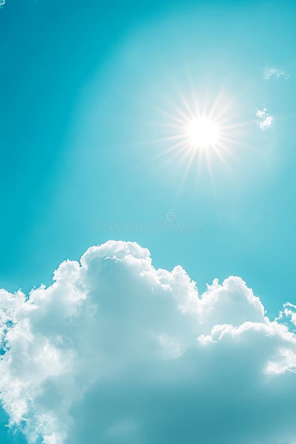 Hopeful Cloudy Sky Background Stock Illustration - Illustration of ...