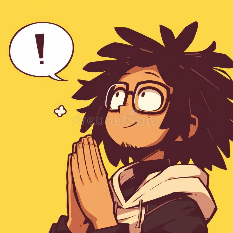 Hopeful Man Thinking stock illustration. Illustration of expression ...