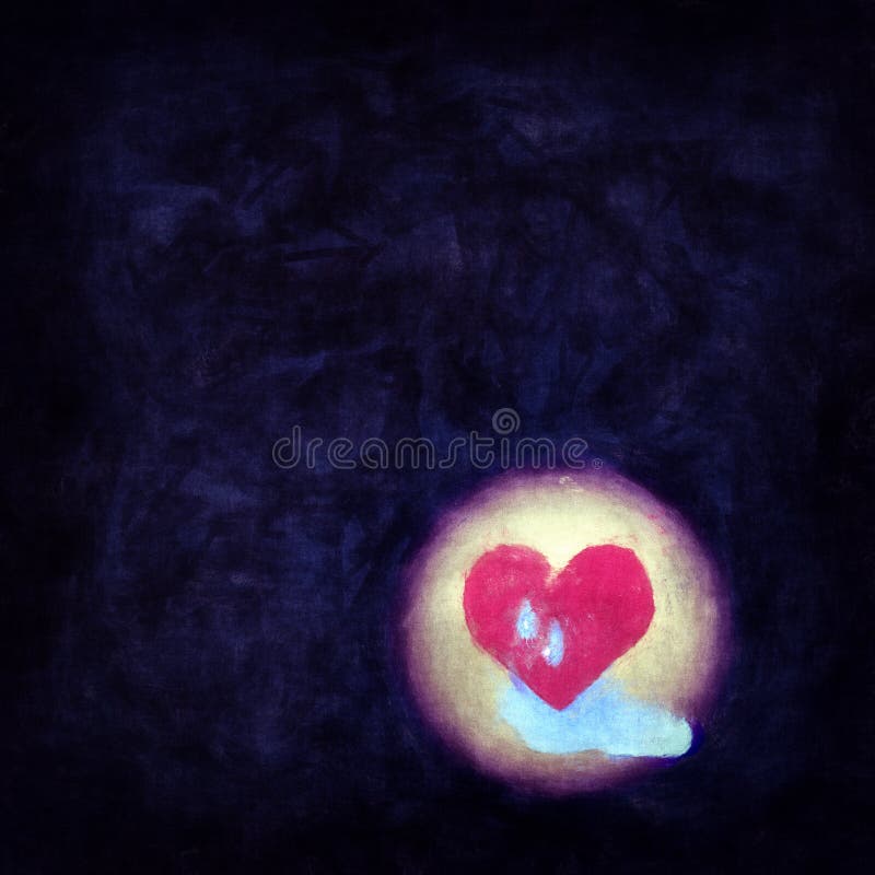 Hopeless heart with tears stock illustration. Illustration of love ...