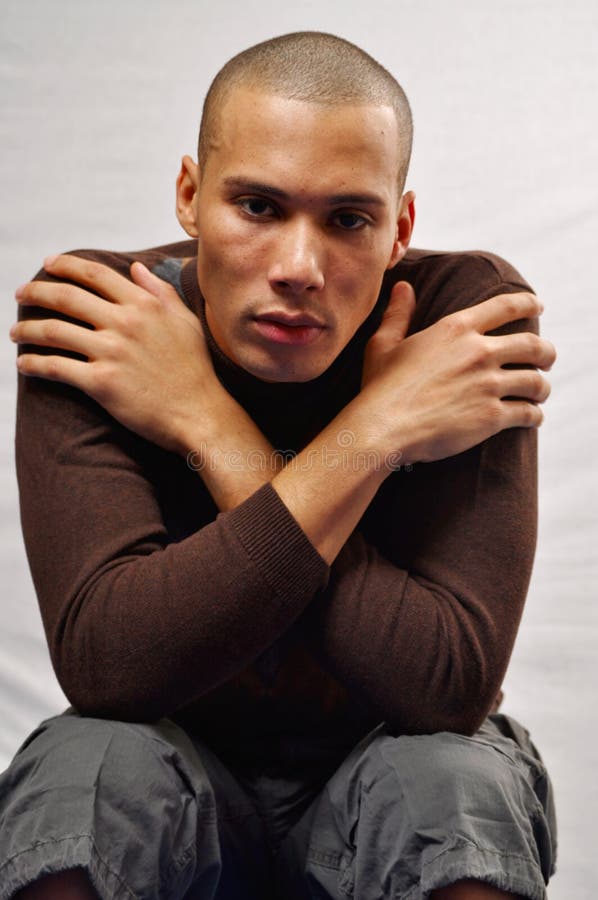 Hopeless man stock photo. Image of hispanic, latin, head - 18044302