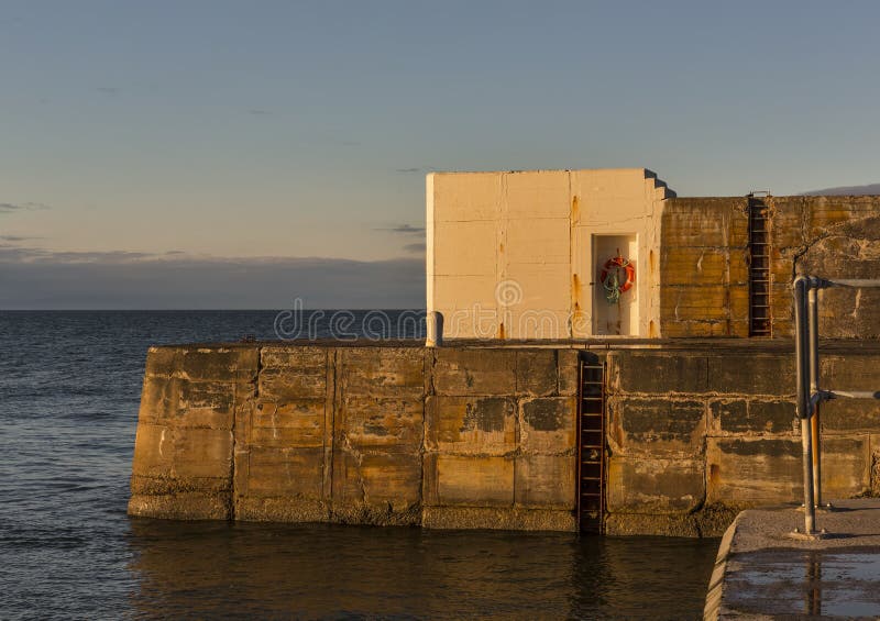 Hopeman Harbour. stock image. Image of great, united - 38025363