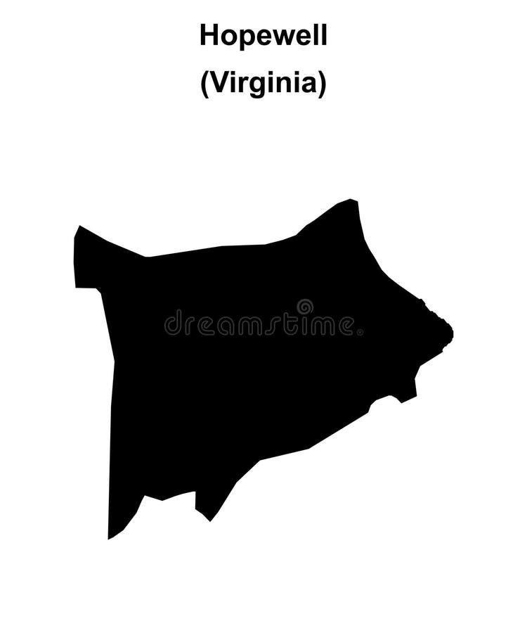 Hopewell outline map stock vector. Illustration of region - 361871933