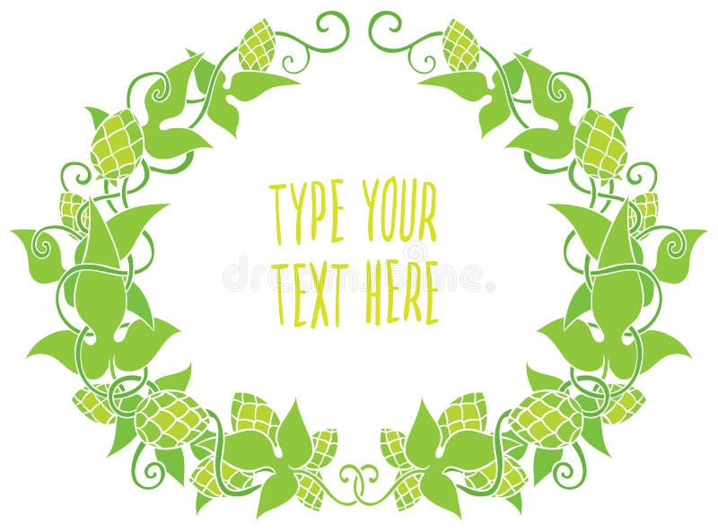 Hopfen Vector Grafischen Sichtlichrahmen Der Grenze Vektor Abbildung ...