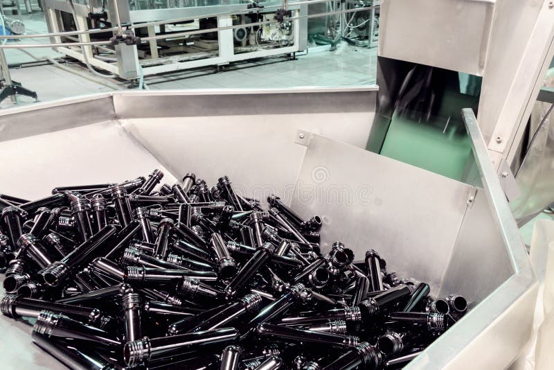 Hopper Filled with PET Preforms. Stock Photo - Image of horizontal ...