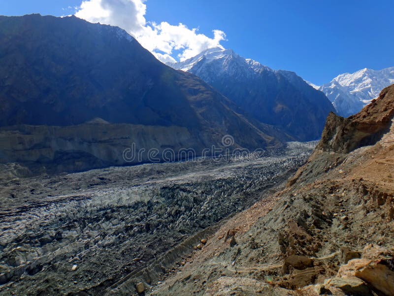 Hopper Glacier in Nagar Valley, Pakistan Stock Image - Image of nagar ...
