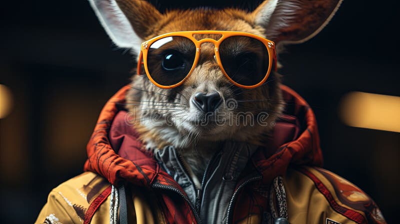 Hopper the Hip-Hop Kangaroo Stock Illustration - Illustration of ...