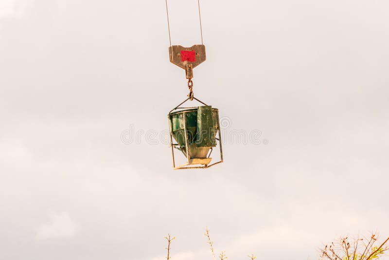 Hopper for Pouring Concrete Stock Photo - Image of mixing, development ...