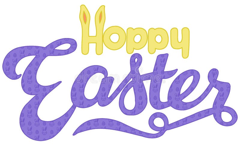 Hoppy easter sign design stock vector. Illustration of ears - 272144112
