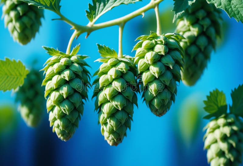 Hops Background. Hops (Humulus Lupulus, SYBILLA) Background Stock ...