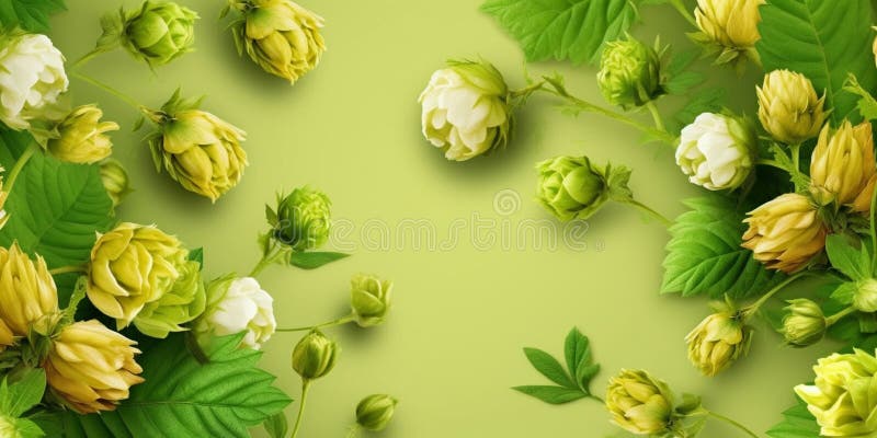 Hops Flower for Natural Ingredient Fruit Copy Space Background Stock ...