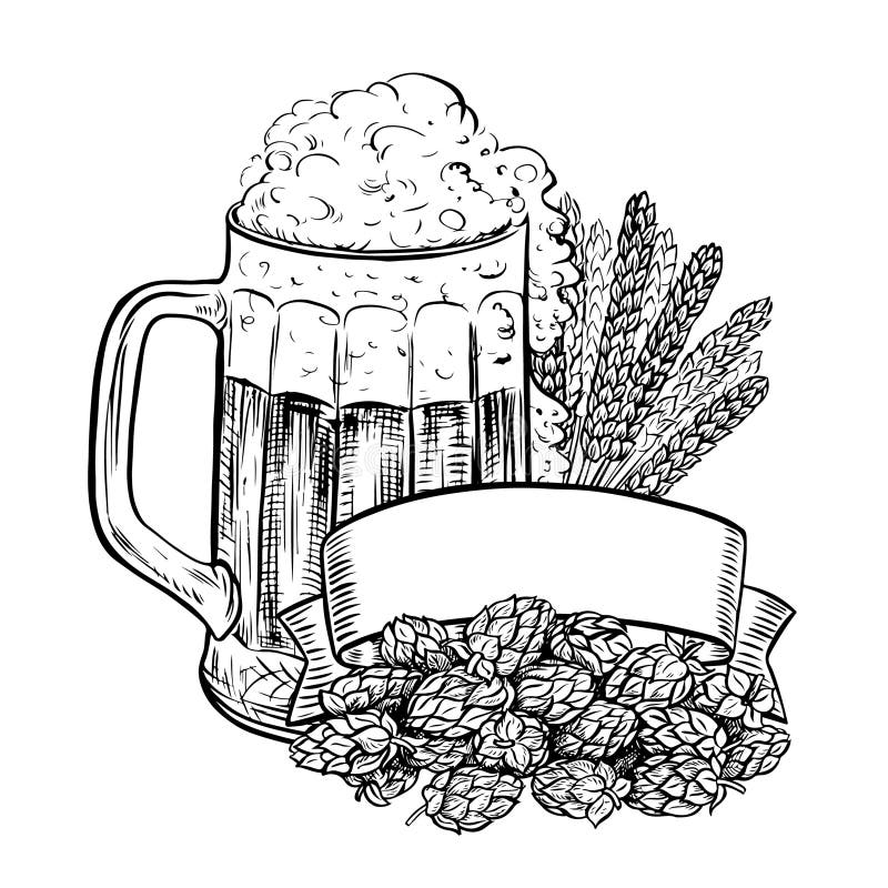 Beer Malt Hops Stock Illustrations – 5,680 Beer Malt Hops Stock ...