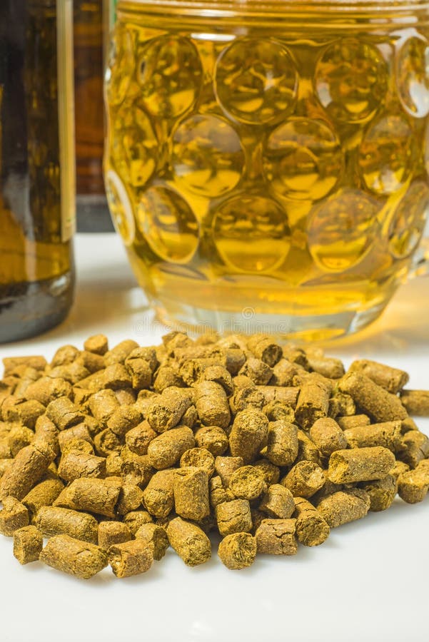Hops Pellets Used for Brewing Beer Stock Image - Image of brewery, hops ...