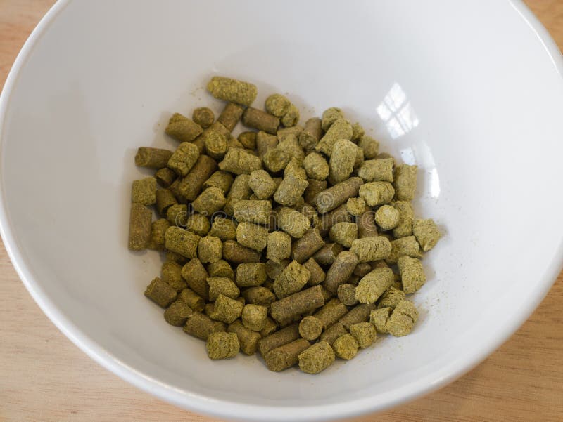 Hops Pellets Used for Brewing Beer Stock Image - Image of brewery, hops ...