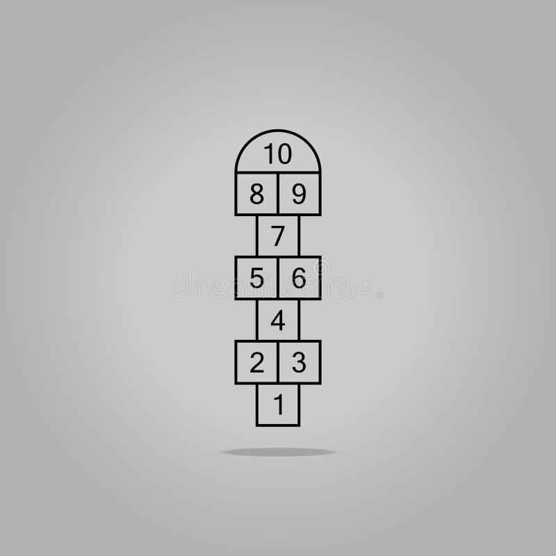 Hopscotch Icon Vector Isolated on White Background, Hopscotch Sign ...