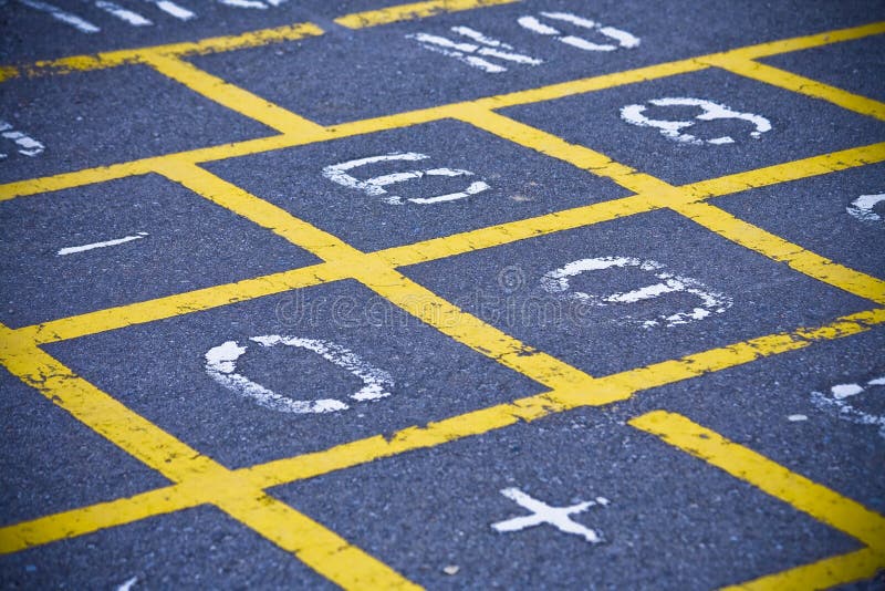 Hopscotch Pattern on School Playground Stock Photo - Image of school ...