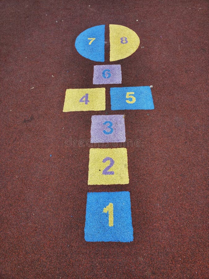 Hopscotch on the Pavement at Morarilor Park in Bucharest Stock Image ...