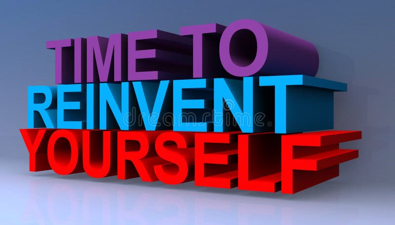 Hora De Se Reinventar a Azul Ilustração Stock - Ilustração de azul ...