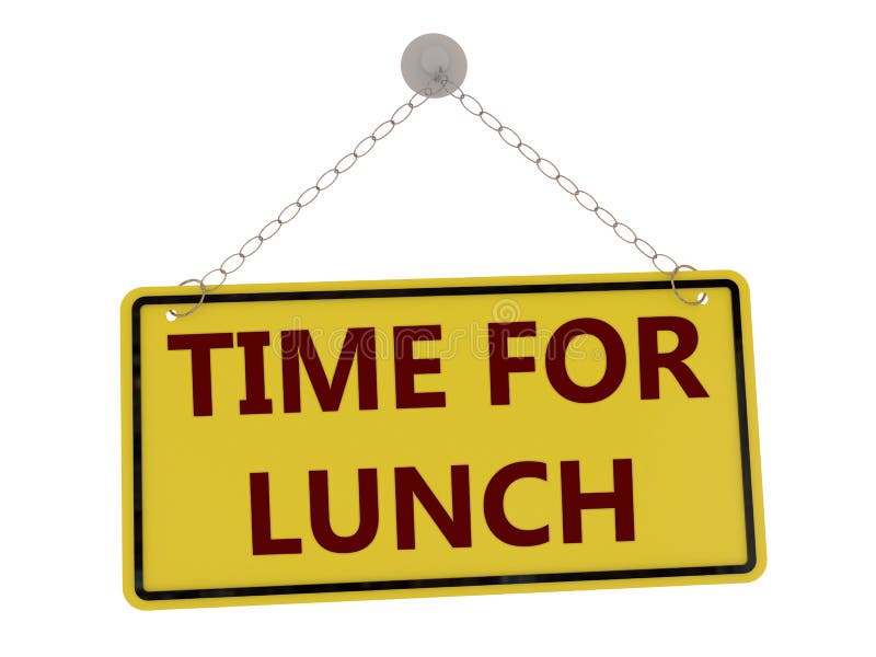 Hora Para La Muestra Del Almuerzo Stock de ilustración - Ilustración de ...