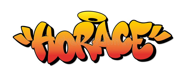 Horace Name in Graffiti Style. Vector Illustration. Stock Vector ...