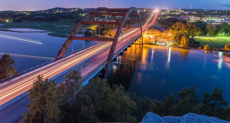 360 Horas Azules Austin, Tejas, Los E.E.U.U. Del Puente De Pennybacker ...
