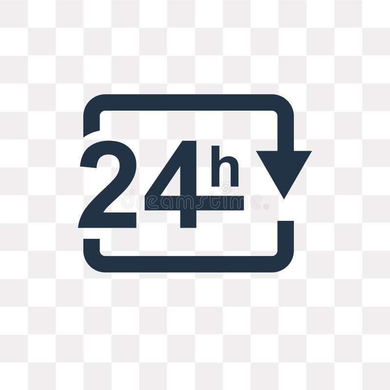24 Horas Vector El Icono Aislado En El Fondo Transparente, 24 Horas ...