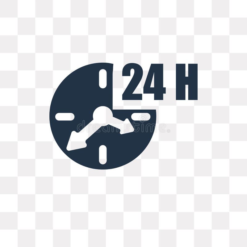 24 Horas Vector El Icono Aislado En El Fondo Transparente, 24 Horas ...