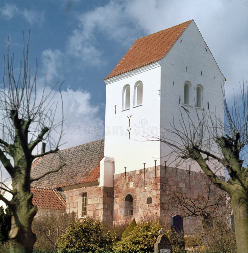 Horby church in Denmark stock image. Image of landmark - 186802145