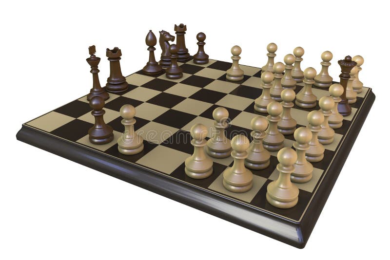 Horde Variant of Chess, 3D Illustration Stock Illustration ...