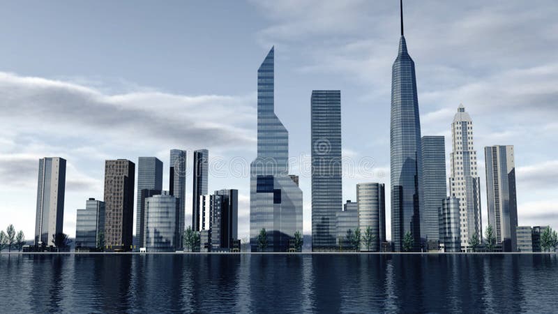 Horisont av en modern stad fotografering för bildbyråer. Bild av ...