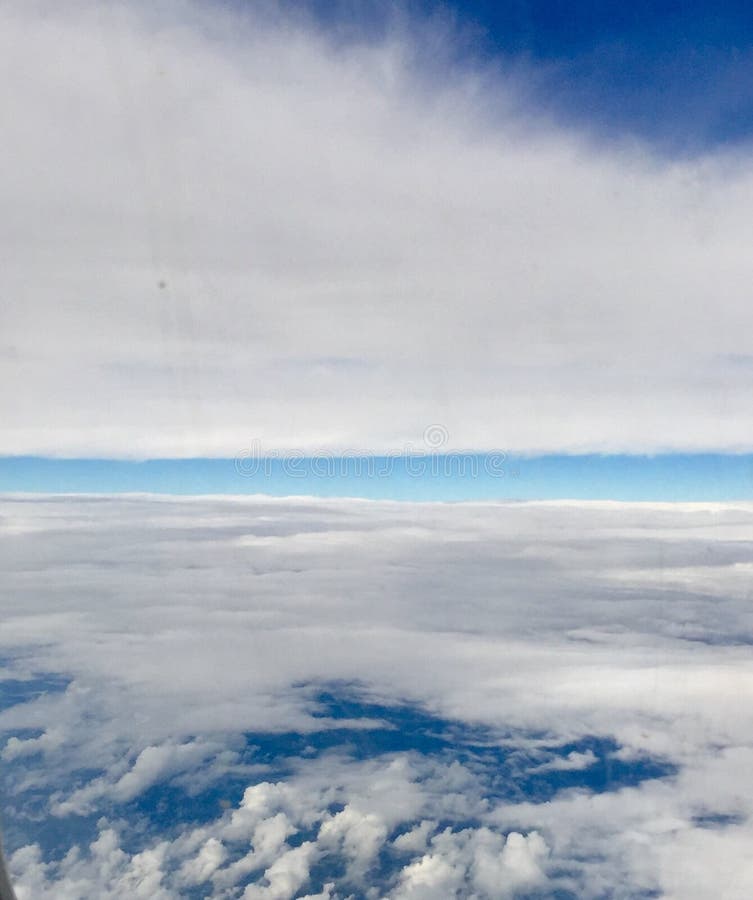 Horizon of Blue Sky in the Clouds Stock Image - Image of aerial ...