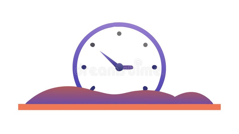 Horizon Clock: Time at Sunset Sunrise Vector Design, Vector Design ...