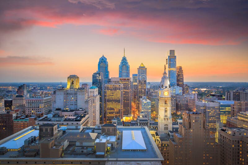 Les Gratte-ciel De Philadelphie Du Centre Photo stock - Image du ...