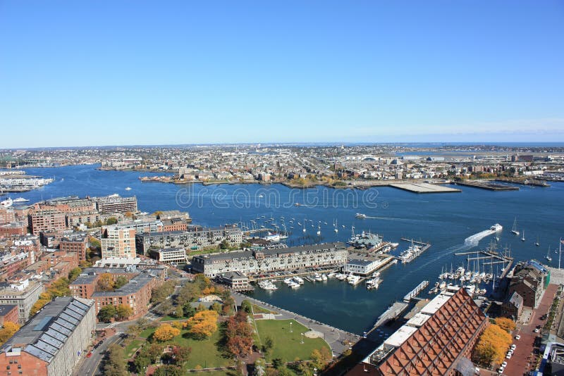 Horizon de port de Boston image stock. Image du amérique - 14528193