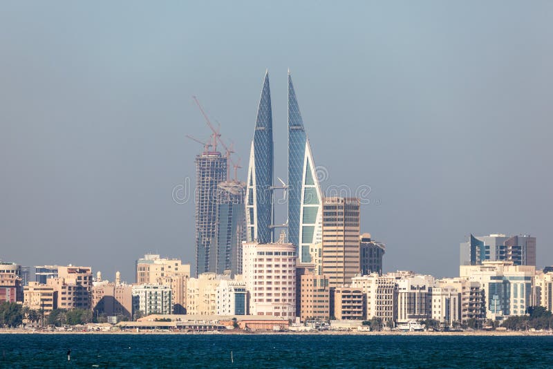 Ville de Manama, Bahrain image stock. Image du aérien - 63762073