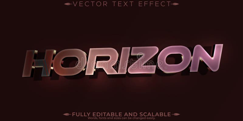 Horizon Editable Text Effect, Editable Space and Universe Text Style ...
