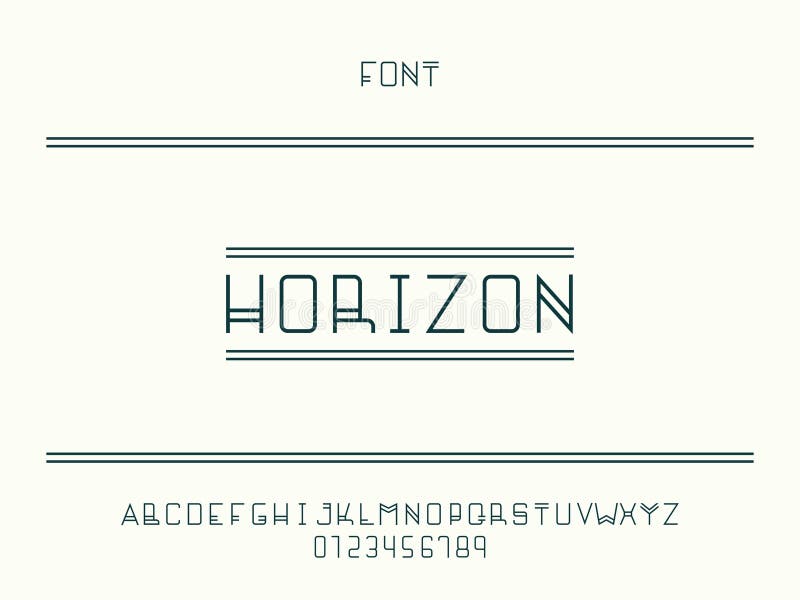Horizon Font. Vector Alphabet Stock Vector - Illustration of isolated ...