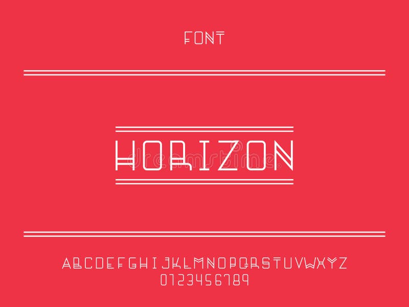 Horizon Font. Vector Alphabet Stock Vector - Illustration of type ...