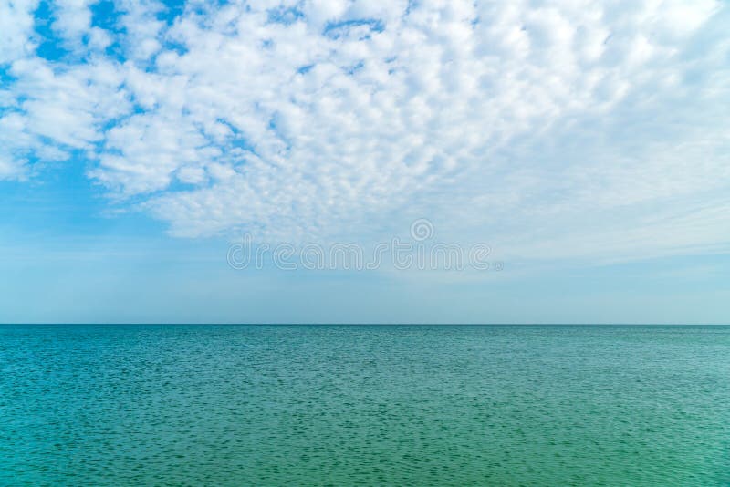 Horizon Line Above Sea Surface Stock Image - Image of azure, pattern ...