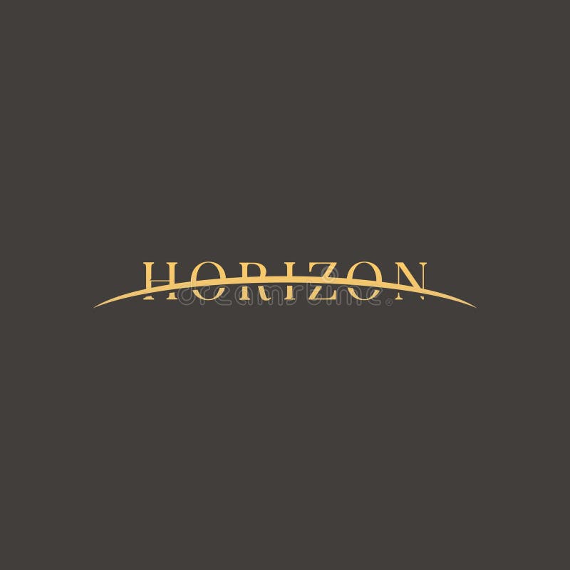 Horizon Logo Vector Design. Sun Icon Stock Illustration - Illustration ...