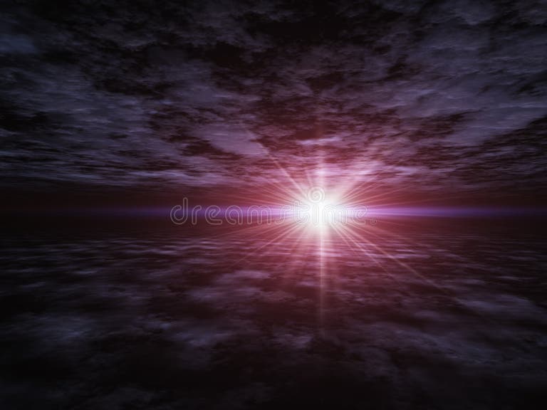 Horizon Perspective Over Cloud Plane Stock Illustration - Illustration ...