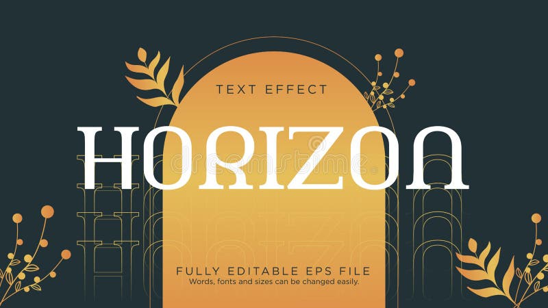 Horizon Serif Logo Text Effect Font Type Stock Illustration ...