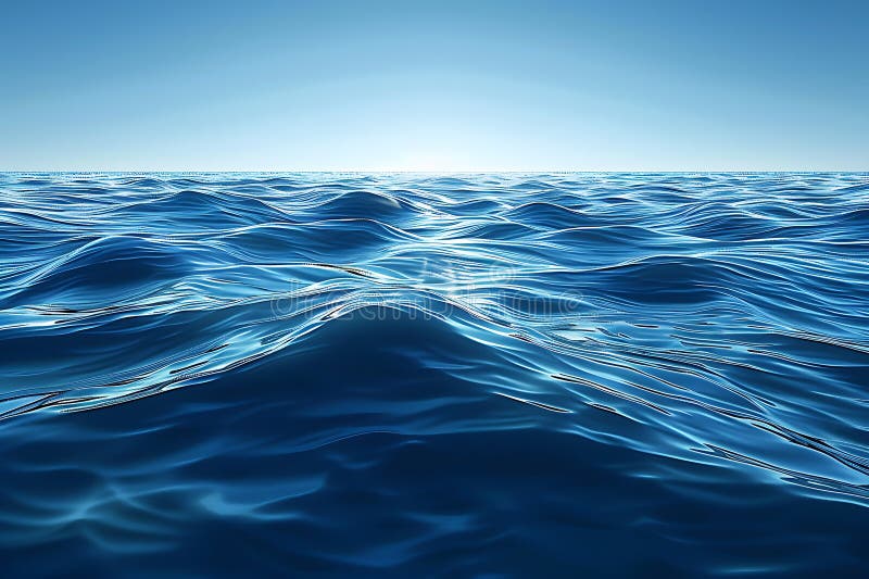 Horizon Spring Clear Sky in the Morning by the Sea Stock Image - Image ...