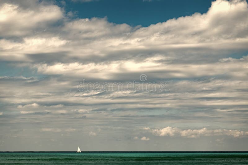 Horizon View of Daylight Sky and Summer Yacht Stock Photo - Image of ...