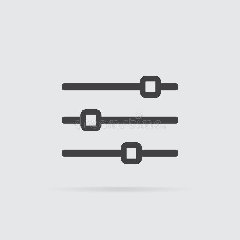 Setting Control Adjustment Icon Isolated Flat Style. Stock Vector ...