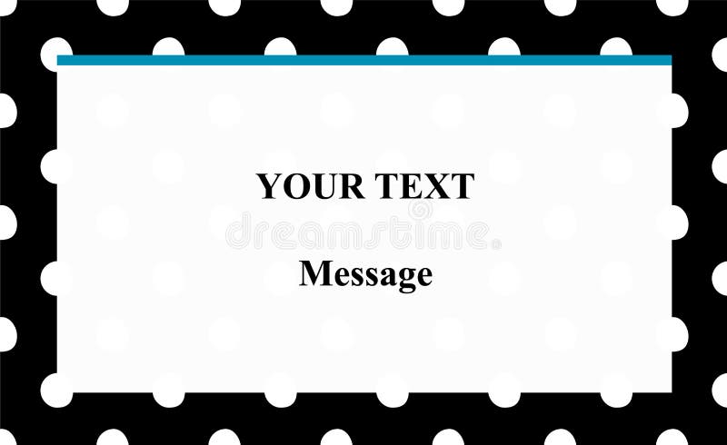 Ornate Polka Dot Frame Banner. Horizontal Message Business, Fashion and ...